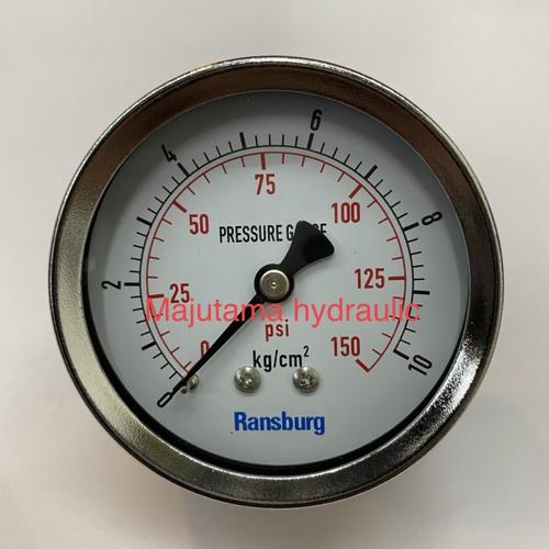Jual Manometer //Pressure gauge 2,5 inch 10 bar(kg/cm2)black steel ...