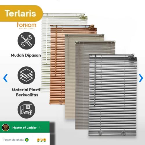 Jual Tirai Gorden PVC gulung Indoor Outdoor -Krey Venetian Blind 60 ...