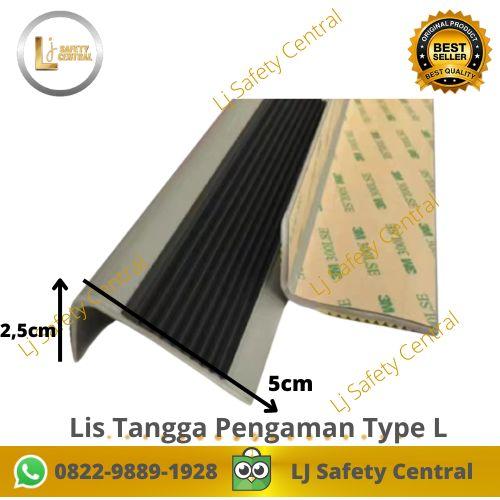 Jual Lis tangga Pengaman Anti Slip type L 5cm Step Nosing + Lem 3M ...