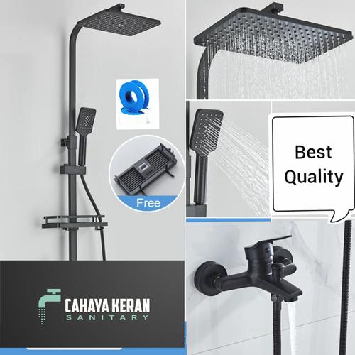Jual SHOWER COLUMN STENLIS PANAS DINGIN/SHOWER TIANG KOTAK HITAM ...