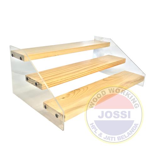 Promo Rak Aesthetic Minimalis Akrilik Rak Kayu 2 dan 3 Tier Display - 2 ...