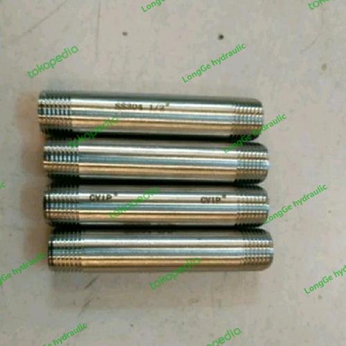 Jual PIPA NEPEL STAINLESS STEEL 1/4"INCH SS304 PANJANG 20CM - Jakarta Barat - LongGe hydraulic ...