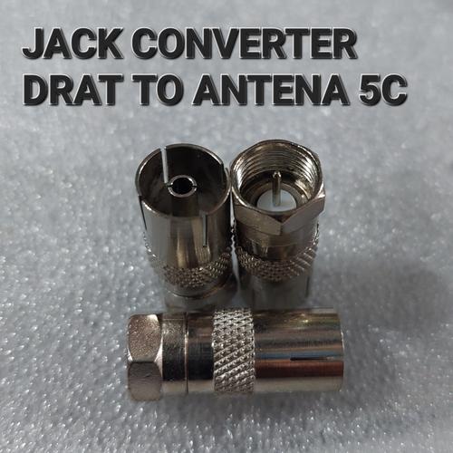 Jual jack connector sambungan konektor f male to pal female drat f to ...
