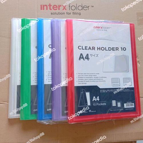 Jual Clear holder A4 10 lembar inter x folder - Merah - Kab. Tangerang ...