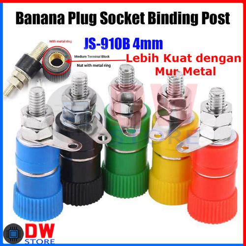 Jual JS-910B JS910B 4mm Soket Banana Socket Female Connector Binding Post - Merah - Kab. Bandung ...