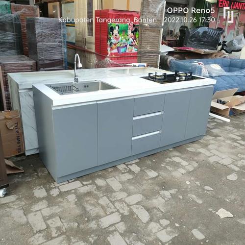 Jual kitchen set bawah minimalis dapur + kompor tanam dan sink wastafel ...