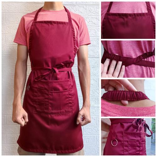 Promo Apron Full Body Tali Kerut Koki Barista Barberman Waiters Chef ...