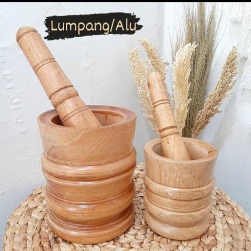 Jual Lumpang Alu Kayu Set Alat Tumbuk Kayu Tradisional - Kota Batu ...