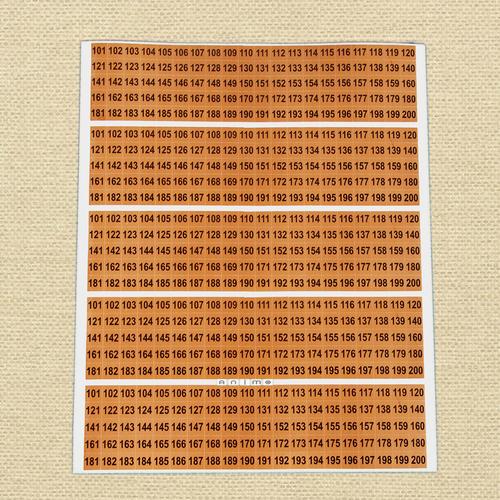 Jual LABEL / STIKER ANGKA WARNA - STICKER NUMBERING 101 SAMPAI 200 ...