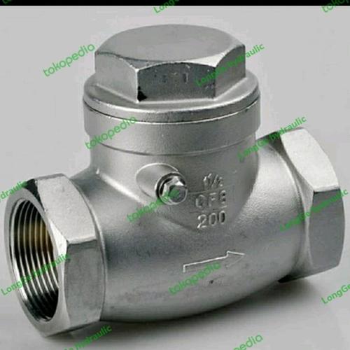 Jual SWING CHECK VALVE STAINLESS STEEL 1"INCH SS316 / ONE WAY VALVE ...