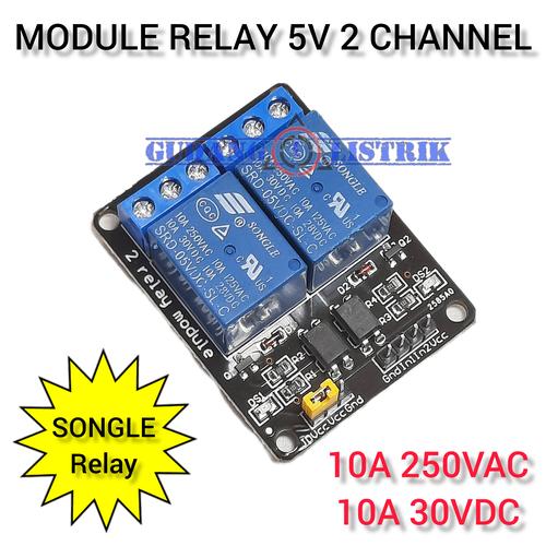 Jual Module Relay 5V 2 Channel Low Trigger 10A 250VAC Songle - Kota ...
