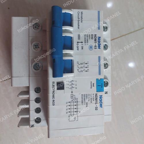 Jual RCCBO ELCB NDM1-63 32A 4P 30mA NADER - Jakarta Pusat - INDO KARYA ...