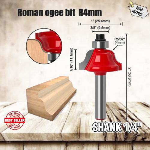Jual MATA PROFIL KAYU ROMAN OGEE, V GROOVE, ROUND NOSE, FLUSH TRIM ...