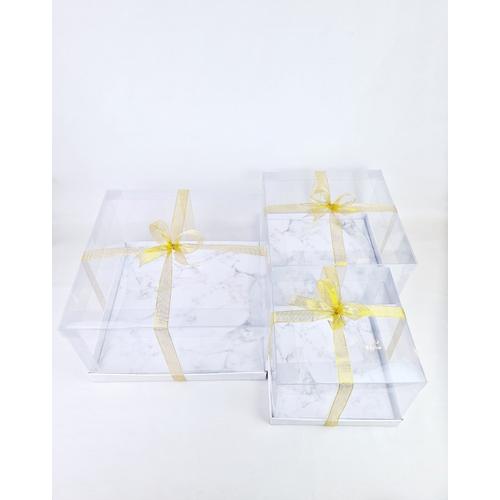 Jual Kotak Dus Kue Transparan Cake Box Mika Dus Kue 30 x 30 x 18 cm ...