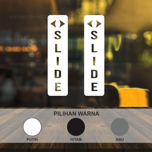 Jual Stiker Pintu Slide Persegi Pintu Kaca Cafe Resto Sign Cutting ...