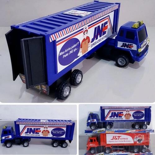 Jual Mainan Mobil Truk Kontainer Ekspedisi JNE dan J&T - Mobilan Mobil ...