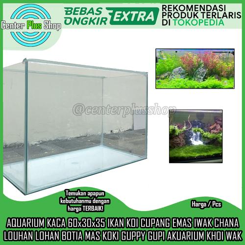 Jual [INSTAN] AQUARIUM AKUARIUM KACA 60X30X35 CM BENING TEBAL IKAN KOI ...