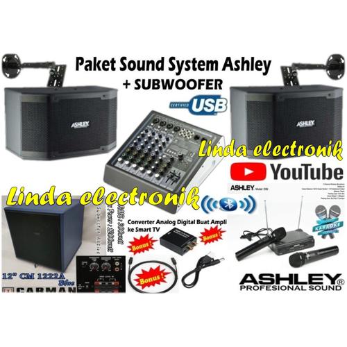 Jual paket sound system ashley m6000 ashley k2310 ashley subwoofer ...