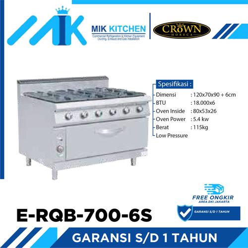 Jual CROWN Gas Stove with Oven E-RQB-700-6S / E RQB 700 6S / ERQB7006S ...