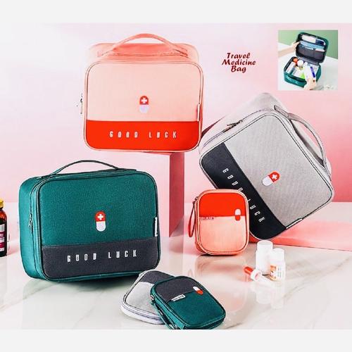 Jual Travel Medicine Bag Tas Obat P3K First Aid Pouch - GREEN, LARGE ...