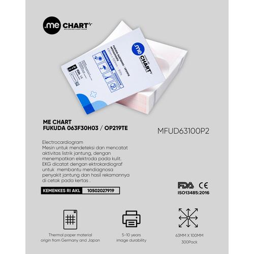 Jual Kertas EKG ECG ukr 63mmx100mmx300Sht Mesin Fukuda Recording Paper ...