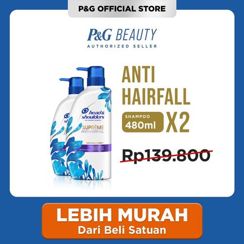 Jual Head and Shoulders Sampo Supreme Anti Hairfall 480ml x2 - Jakarta Timur - P&G Store | Tokopedia