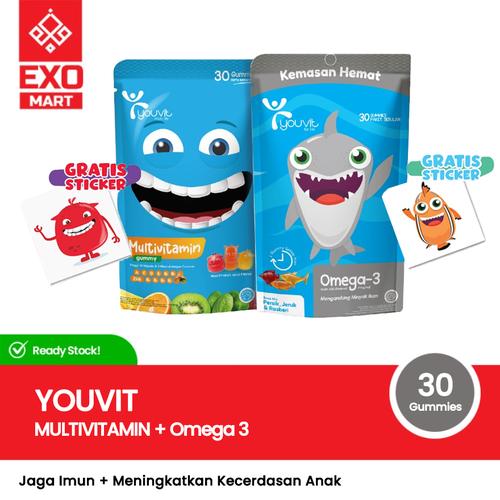 Jual YOUVIT - Bundling MULTIVITAMIN & Omega 3 Anak Gummy 30 Gummies ...