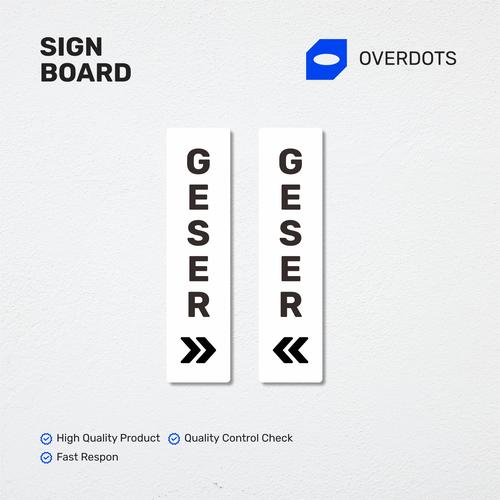Jual Geser | Sign Board GG | Sign Label Akrilik - Putih - Kab. Garut ...