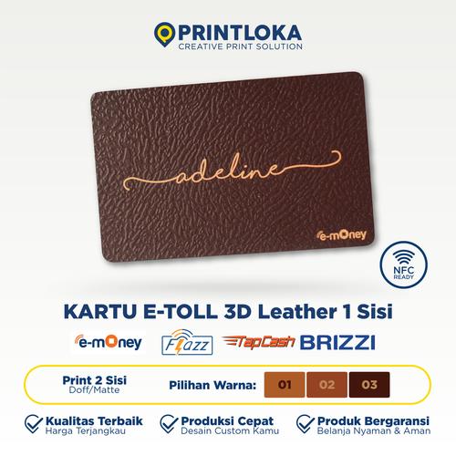 Jual Kartu Etoll Kulit Leather 3D Timbul Emoney Flazz Custom Hadiah ...