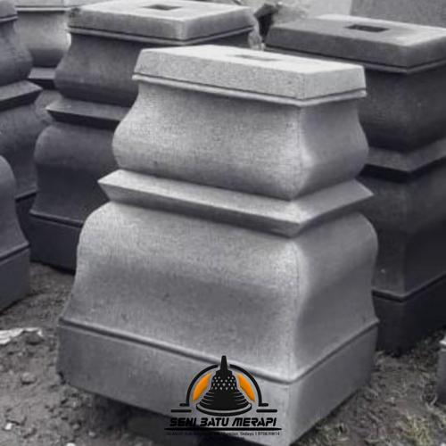 Jual Umpak polos batu alam asli/batu candi (size 30x30x20) - Kab ...