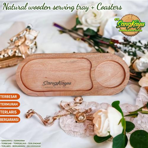 Jual Tatakan nampan kayu tray coaster kayu nampan saji tatakan kopi ...