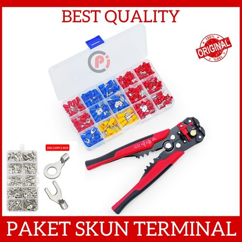 Jual Paket Set Skun Terminal Wire Crimp Connector Kit / Tang Krimping ...