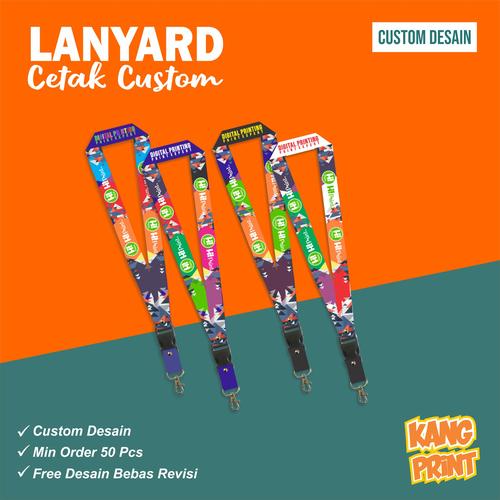 Jual Cetak Tali Id Card Custom Desain,Tali Lanyard Full Printing 2 Sisi ...
