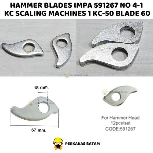 Jual HAMMER BLADES IMPA 591267 NO 4-1 KC SCALING MACHINES 1 KC-50 BLADE ...