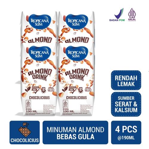 Jual Tropicana Slim Almond Drink 190ml (4 pcs) - Ready to Drink Cokelat - Jakarta Barat - GREEN ...