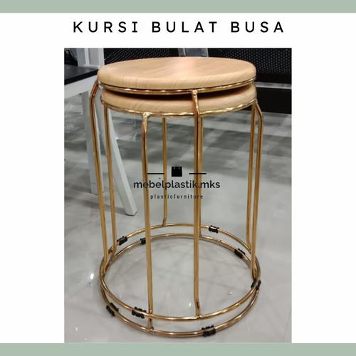 Jual Bangku kayu besi/Kursi Bangku Bulat Gold - Kota Makassar - Mebel ...