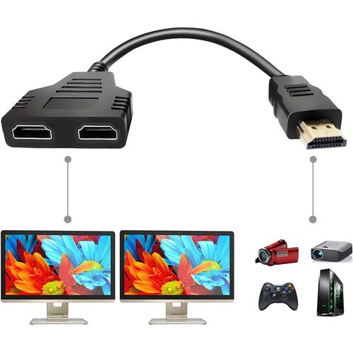 Jual HDMI SPLITER 2 PORT KABEL 3D HD 1080P SPLITTER CABANG/ HDMI CABANG ...