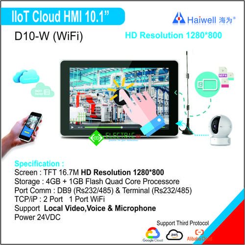 Jual D10-W Haiwell IoT Cloud HMI 10 Inch Support Video + WiFi - Kota ...