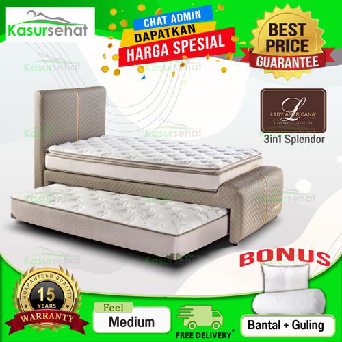 Jual New Lady Americana Set Springbed 3in1 Splendor - Full Set 100 120 ...
