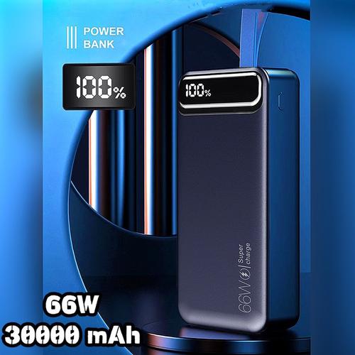 Jual Power Bank 30000 mAh Supper Fast Chaging Max 66 Watt+Led XS-30 ...