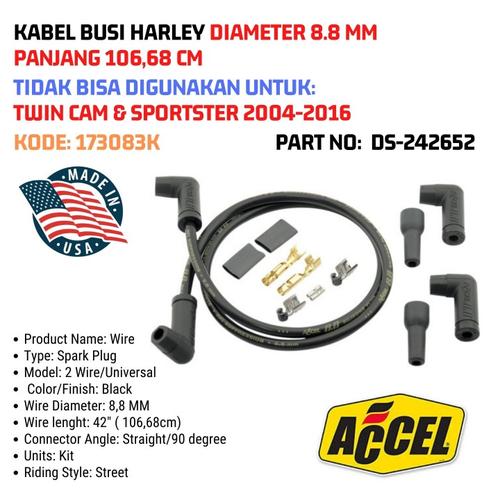 Jual KABEL BUSI HARLEY DIAMETER 8.8 MM PANJANG 106,68 CM DS-242652 ...