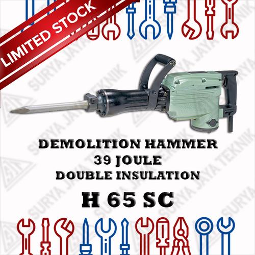 Jual HITACHI H 65SC DEMOLITION HAMMER 39 JOULE DOUBLE INSULATION ...