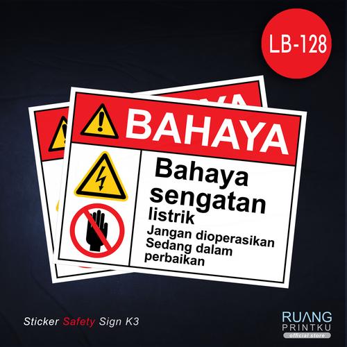 Jual Stiker Safety Sign K3 Bahaya Sengatan Listrik Jangan Dioperasikan ...