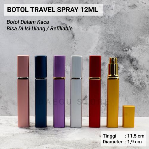 Jual Travel Size Spray 12ml Botol Parfum Kaca Mini Casing Metal ...