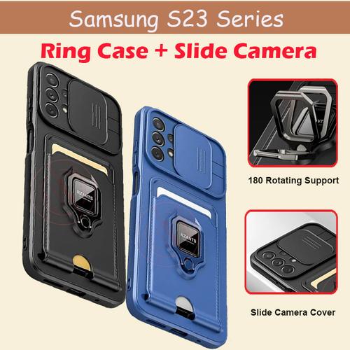Jual Samsung S23 Ultra Plus Ring Case Slide Camera Cover Hybrid Kick ...