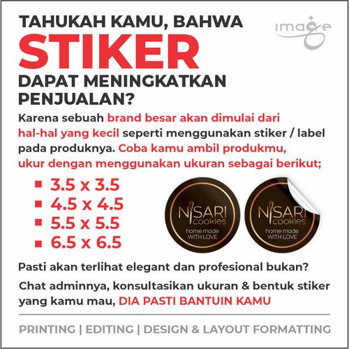 Jual Cetak STIKER Label CUSTOM (Bisa untuk Toples dan Kemasan) - Biasa ...