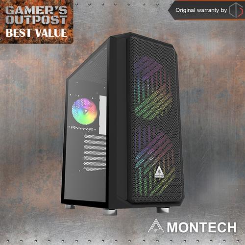Promo MONTECH AIR X Mid Tower ARGB E-ATX Case - Black Cicil 0% 3x ...