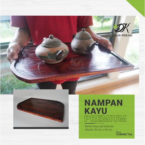 Jual Nampan Kayu Unik, Tray kayu besar, Baki Kayu Cokelat Tua - Kota ...