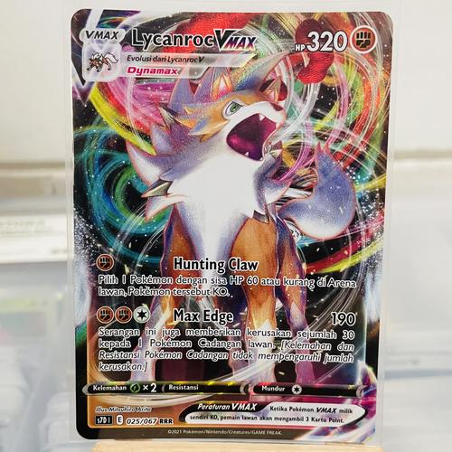 Jual Lycanroc Vmax V max Kartu pokemon indonesia tcg card - Kota ...