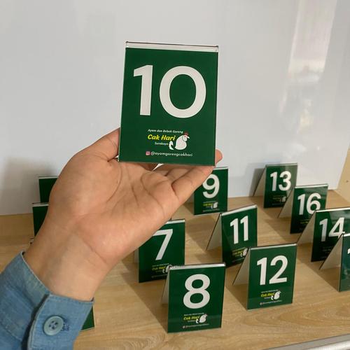 Jual Nomor Meja Akrilik Tekuk Minimalis/Nomor Meja Cafe Resto Akrilik ...